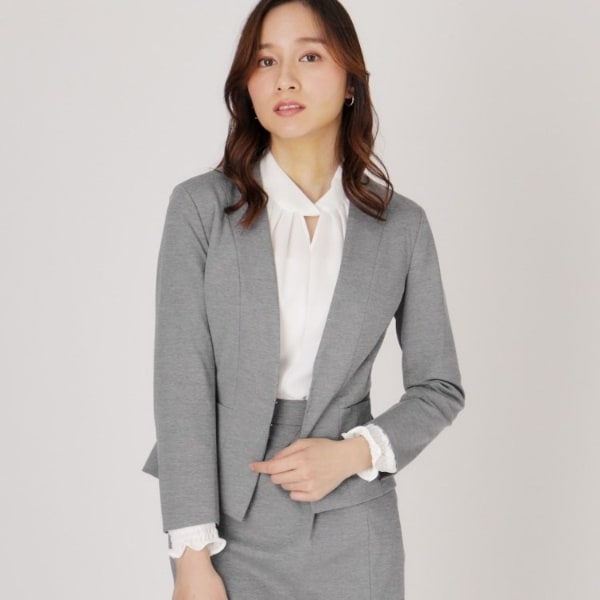 クード シャンス（COUP DE CHANCE）/【洗える／日本製】細見えカラーレスジャケット