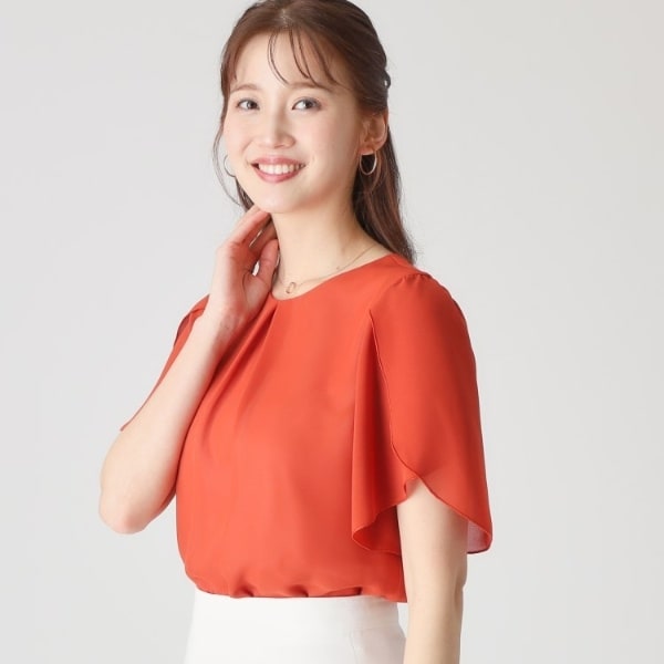 クード シャンス（COUP DE CHANCE）/【洗える／日本製】チューリップ袖ブラウス