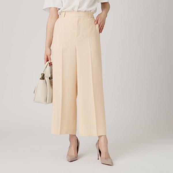 クード シャンス（COUP DE CHANCE）/【洗える／日本製／裏付き】センタープレス入ワイドパンツ