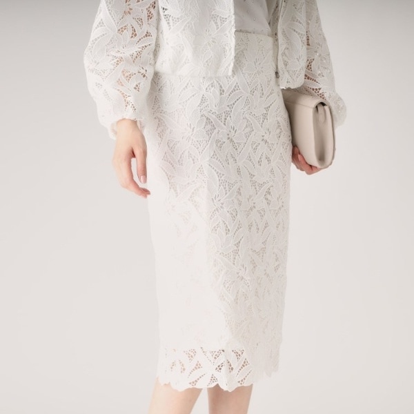 クード シャンス（COUP DE CHANCE）/【レース／セットアップ可】ストレートシルエットのスカート