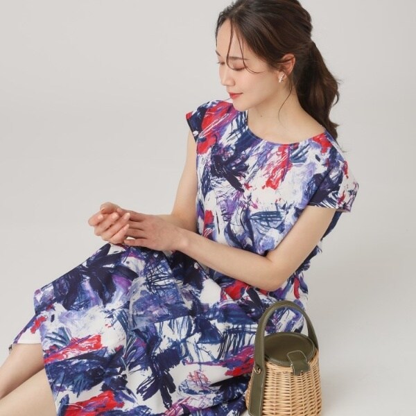 クード シャンス（COUP DE CHANCE）/【洗える／日本製】プリントブラウス