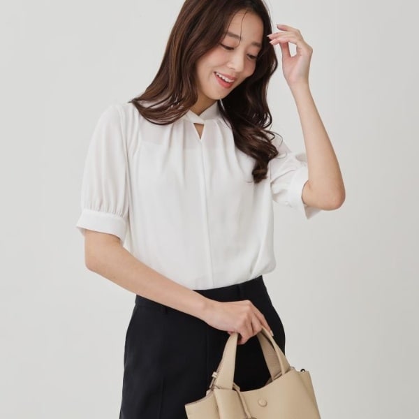 クード シャンス（COUP DE CHANCE）/【手洗い可／日本製】パフスリーブブラウス