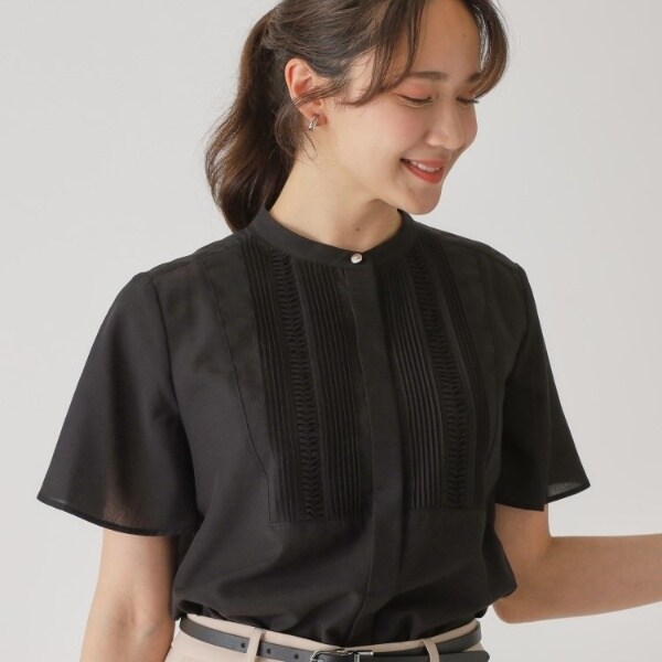 クード シャンス（COUP DE CHANCE）/【手洗い可】タックデザインブラウス