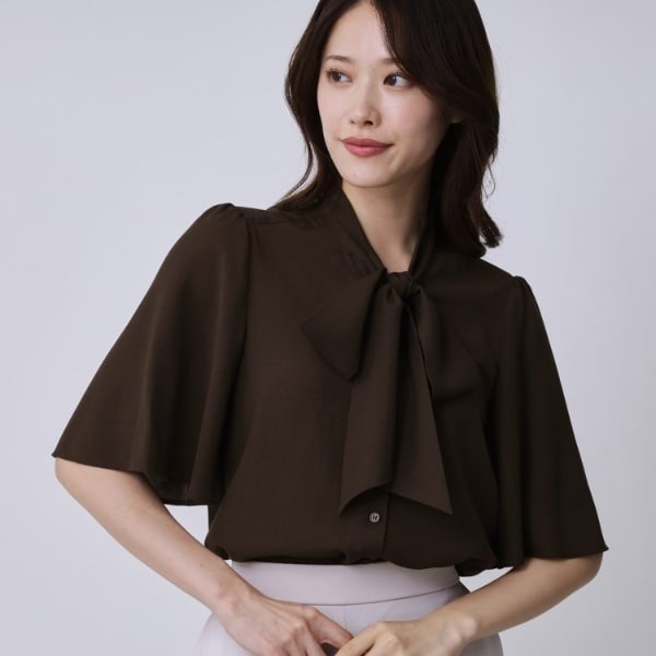 クード シャンス（COUP DE CHANCE）/【手洗い可／日本製】ボウタイブラウス
