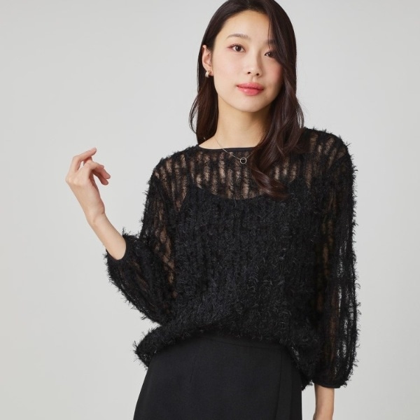 クード シャンス（COUP DE CHANCE）/【手洗い可／日本製】フェザーチュールのブラウス