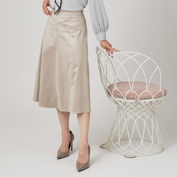 クード シャンス（COUP DE CHANCE）/【手洗い可／日本製／セットアップ可】スェード調素材フレアスカート