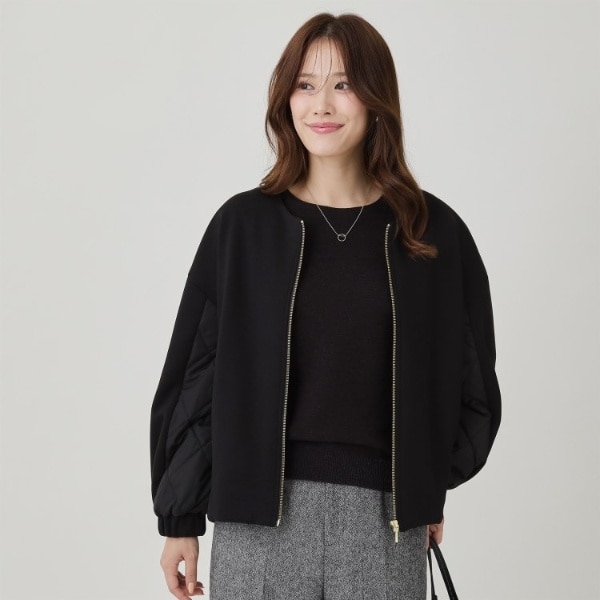 クード シャンス（COUP DE CHANCE）/【中綿キルティング】異素材ドッキングのブルゾン