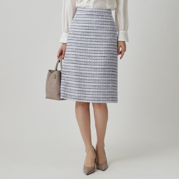 クード シャンス（COUP DE CHANCE）/【日本製／セットアップ】ファンシーツィードのセミAラインスカート