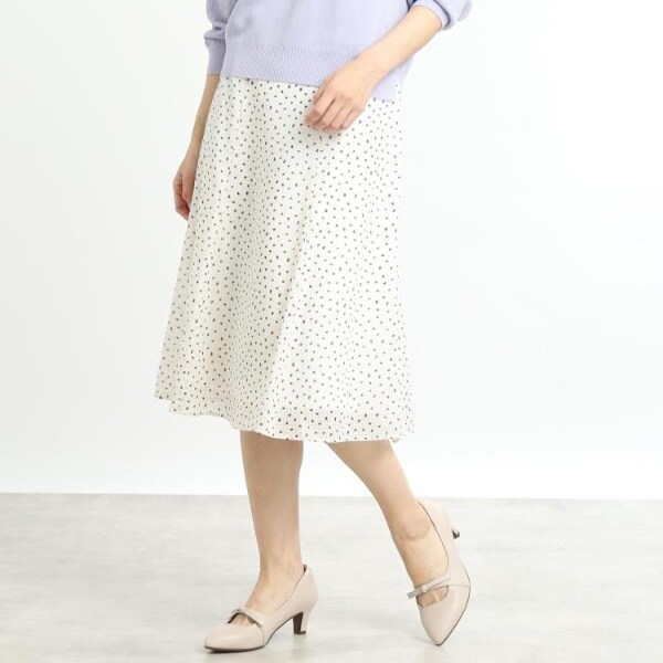 リフレクト（Reflect）/【マシンウォッシュ可／セットアップ可能】コツキ柄プリントスカート