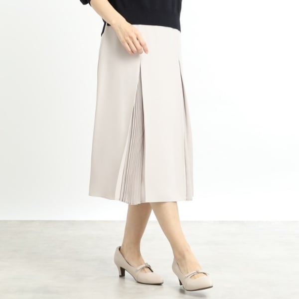 リフレクト（Reflect）/【手洗い可】シフォンプリーツドッキングスカート