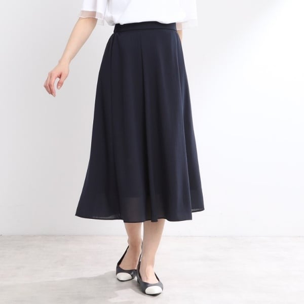 リフレクト（Reflect）/【マシンウォッシュ可／ウエスト総ゴム／セットアップ可】エアリーロングスカート