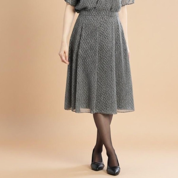 リフレクト（Reflect）/【マシンウォッシュ可／セットアップ可】コツキ柄プリントフレアスカート