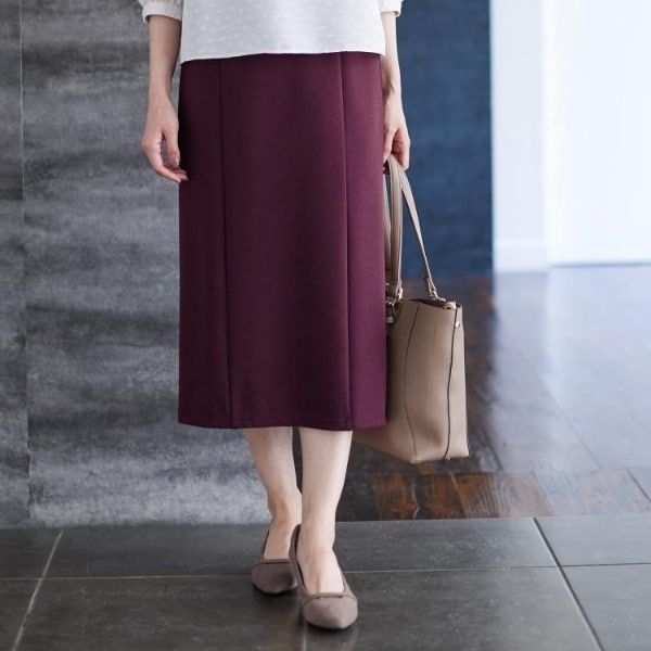 リフレクト（Reflect）/【すっきり見え／ウエスト総ゴム】ジャージナロースカート