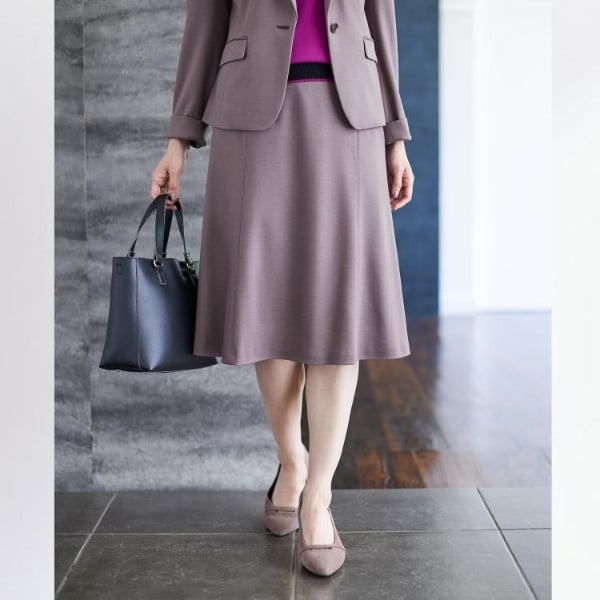 リフレクト（Reflect）/【匠シリーズ／すっきり細見え／セットアップ可】ソフトフレアスカート