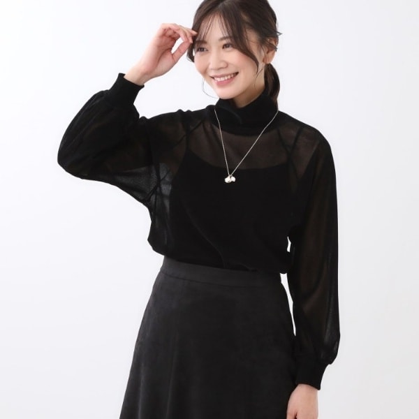 リフレクト（Reflect）/【レイヤードスタイルのインナーに◎】タートル×ラグランスリーブプルオーバー