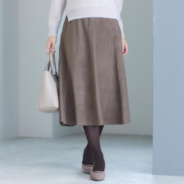 リフレクト（Reflect）/【ジャケット合わせにぴったり◎】スエードライクフレアスカート