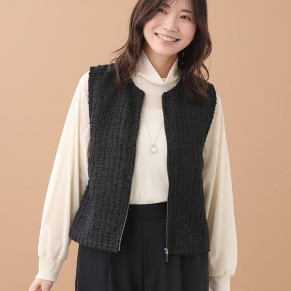 リフレクト（Reflect）/【軽い羽織に◎】フロントファスナー開きベスト