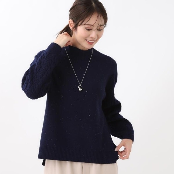 リフレクト（Reflect）/【一枚で着映え◎／ゆったりシルエット】ラメ×スパンコールウール混ニット