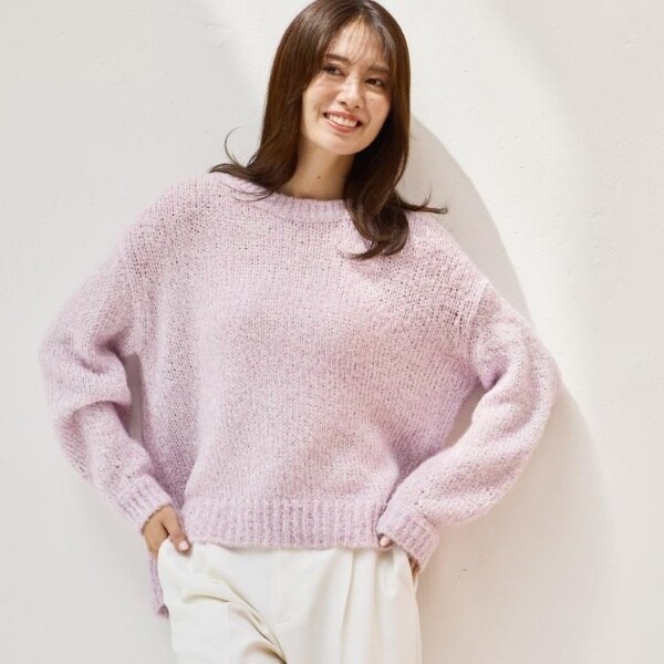 リフレクト（Reflect）/【一枚で着映え◎／ゆったり着られるワンサイズ】スパンコール×ラメニット