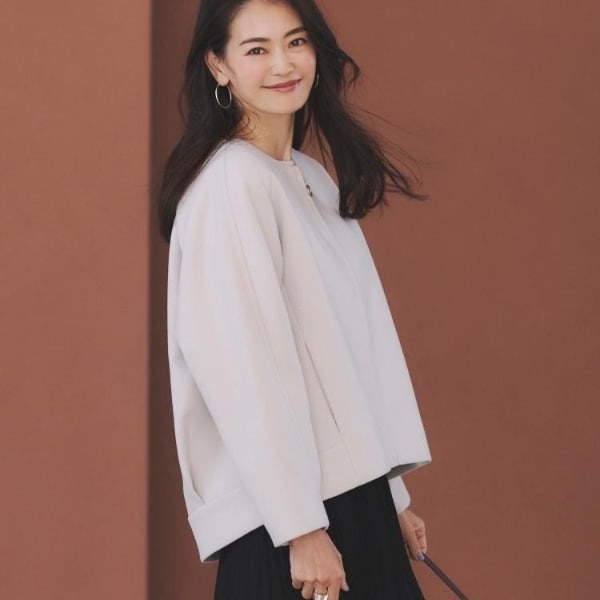 リフレクト（Reflect）/【ゆったりシルエット】ジャージメルトンコクーンジャケット