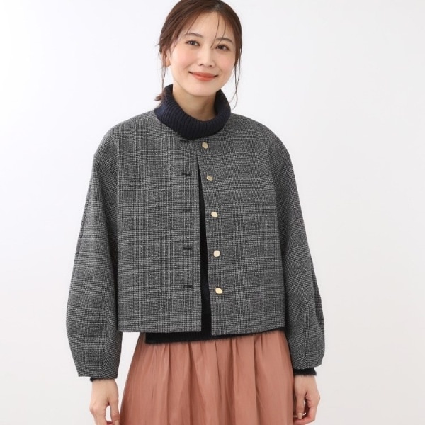 リフレクト（Reflect）/【着映え◎／アームホールゆったり】グレンチェックジャコット
