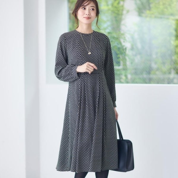 リフレクト（Reflect）/【通勤にもお出かけにも◎】ジオメプリントクラシカルワンピース