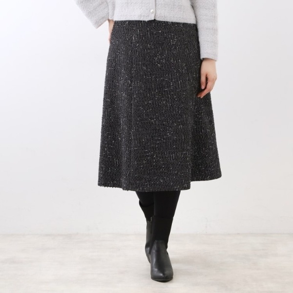 リフレクト（Reflect）/【広がりすぎない／美シルエット◎】ツイードフレアスカート