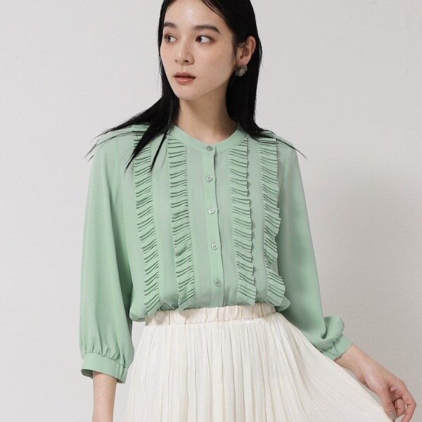 スーナウーナ（SunaUna）/【お仕事にも！／プリーツフリル】春色ブラウス