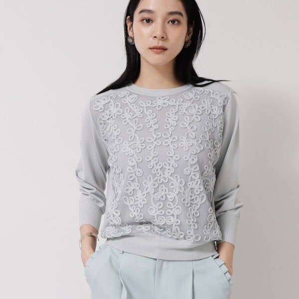 スーナウーナ（SunaUna）/【チュールレース／コード刺繍】プチクラフトニット