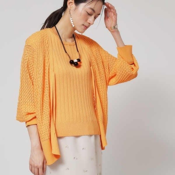 スーナウーナ（SunaUna）/【レーシー＆リブ】アンサンブルニット