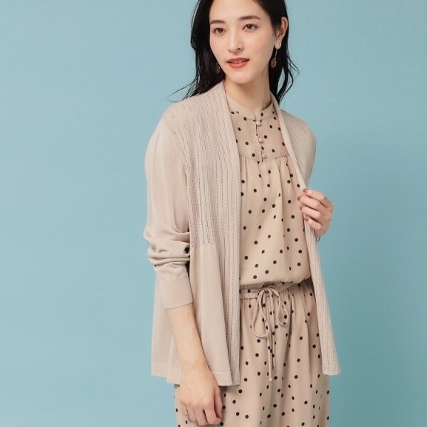 スーナウーナ（SunaUna）/【軽羽織り／日本製】ミドル丈着流しカーディガン