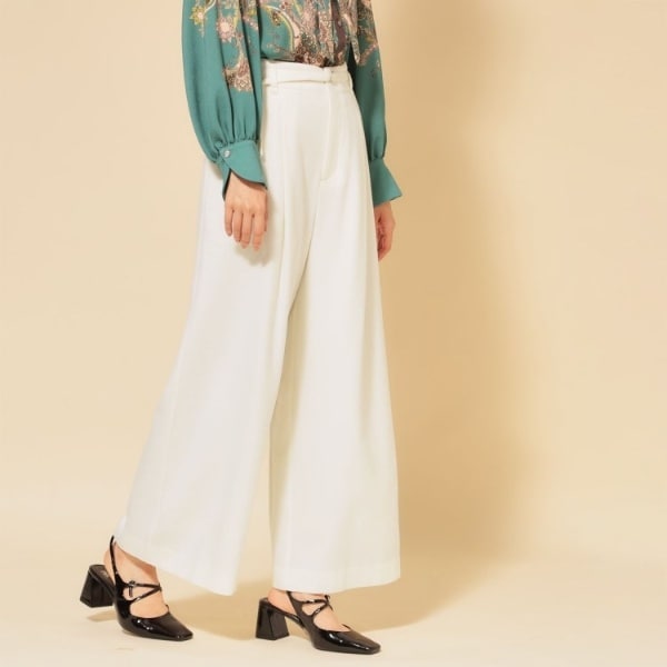 スーナウーナ（SunaUna）/【COLLECTION LINE】ベルト付ガウチョパンツ