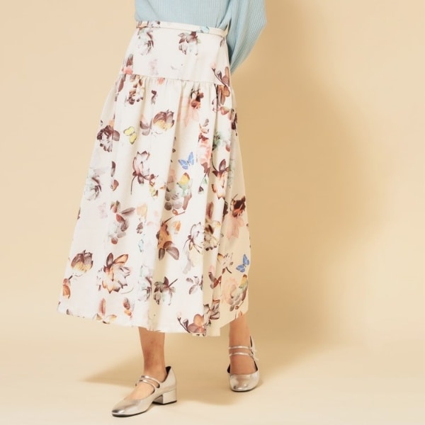 スーナウーナ（SunaUna）/【COLLECTION LINE】花柄タックスカート