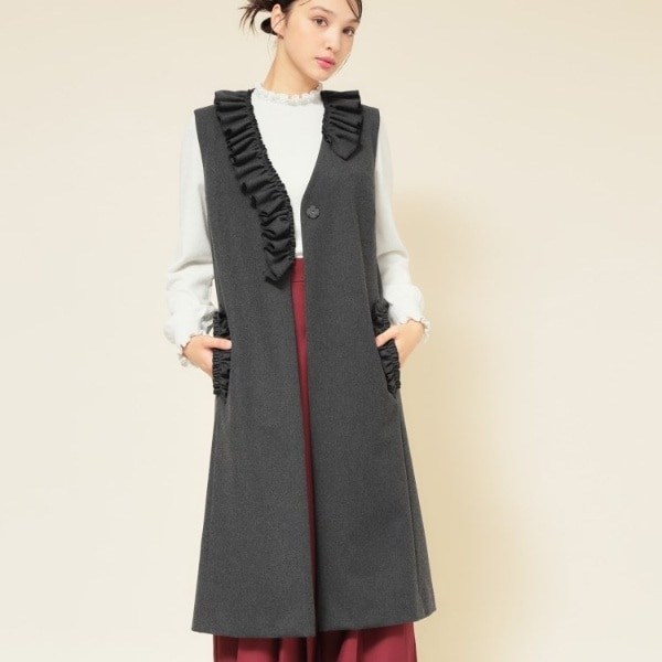 スーナウーナ（SunaUna）/【COLLECTION LINE】フリルスリーブレスジレ