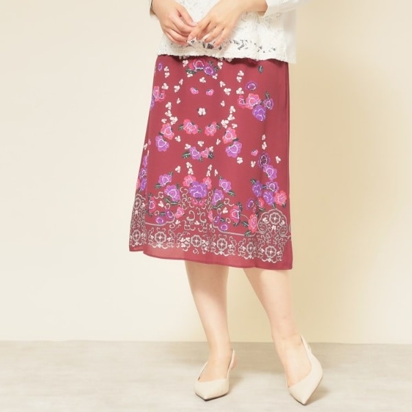 スーナウーナ（SunaUna）/【co creation and yours／SS〜L】オリエンタル柄パネルスカート