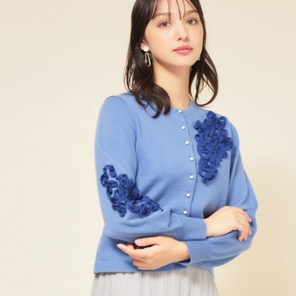 スーナウーナ（SunaUna）/【SS〜Lサイズ展開／チュール刺繍】クラフトニット