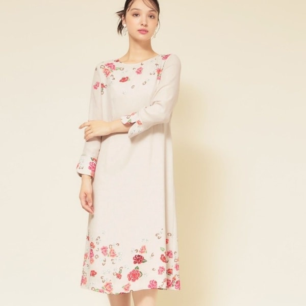 スーナウーナ（SunaUna）/【co creation and yours／SS〜L】花柄パネルワンピース