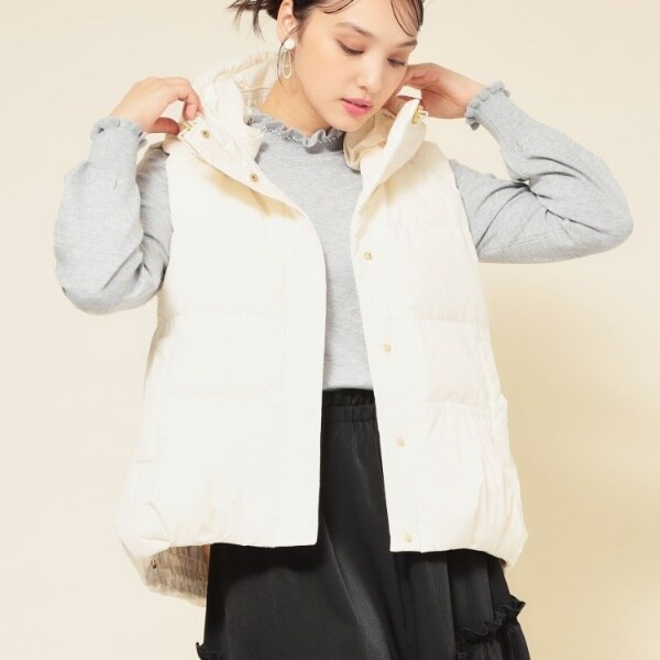 スーナウーナ（SunaUna）/【フード付き／2色展開】ダウンベスト