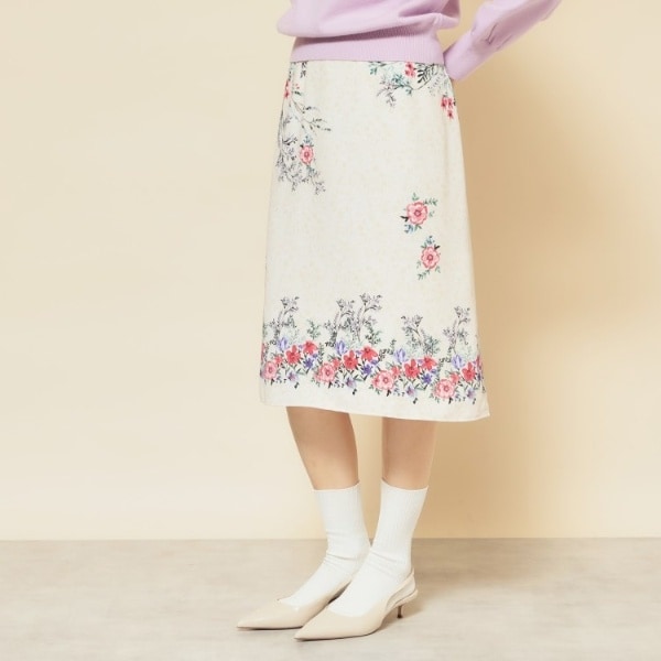 スーナウーナ（SunaUna）/【co creation and yours／SS〜L】オリエンタル柄パネルスカート