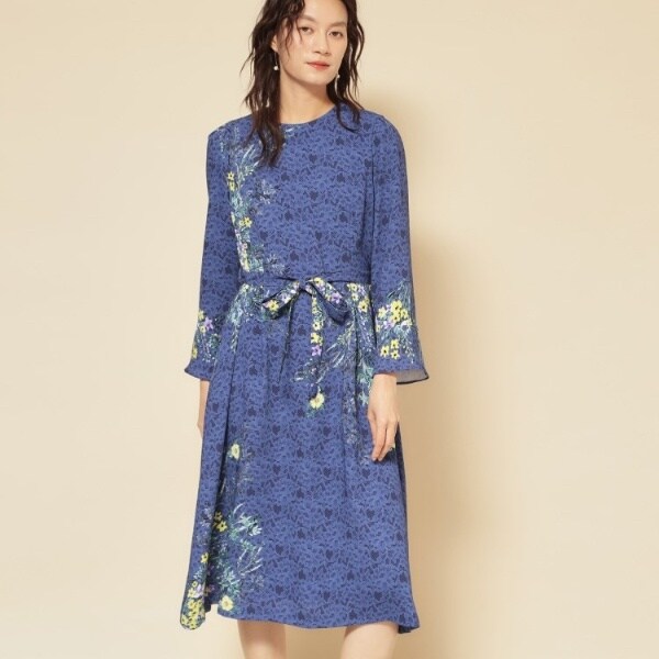 スーナウーナ（SunaUna）/【co creation and yours／SS〜L】レースプリント柄ワンピース