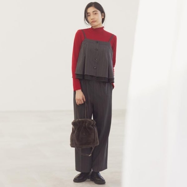 グローブ（grove）/【2点SET体型カバー】透け感とレイヤードで大人の遊び心を、ビスチェSET UP