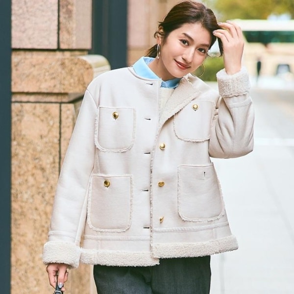 グローブ（grove）/フェイクムートンボアジャケット