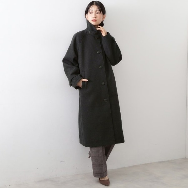 ザ ショップ ティーケー（THE SHOP TK）/ジャージメルトンスタンドカラーコート