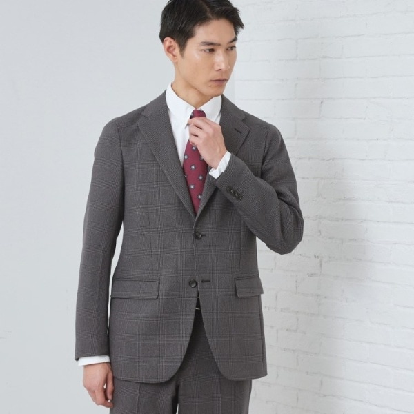 【NEW】ザ ショップ ティーケー（THE SHOP TK）/【セットアップ可防シワ洗濯機OK】AVANT WOOLYグレンチェックジャケット