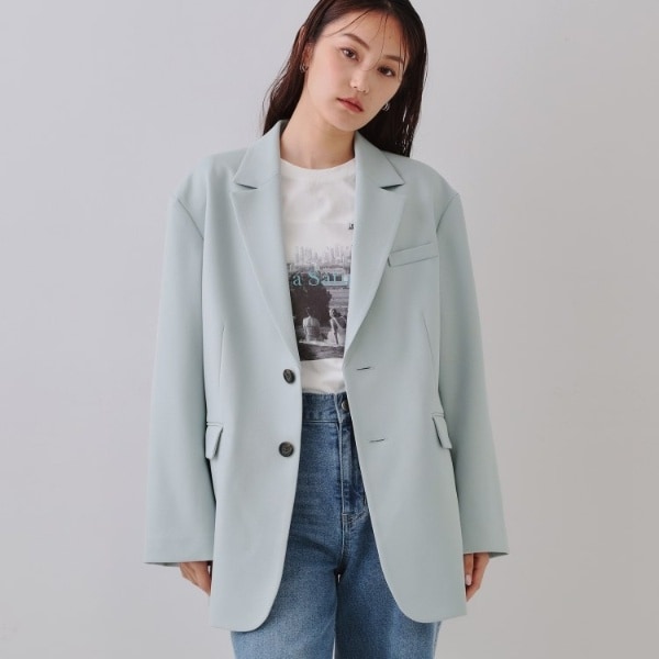 オペークドットクリップ（OPAQUE．CLIP）/オーバーサイズテーラードジャケット【洗える】