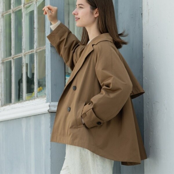 オペークドットクリップ（OPAQUE．CLIP）/フレアミドルトレンチコート