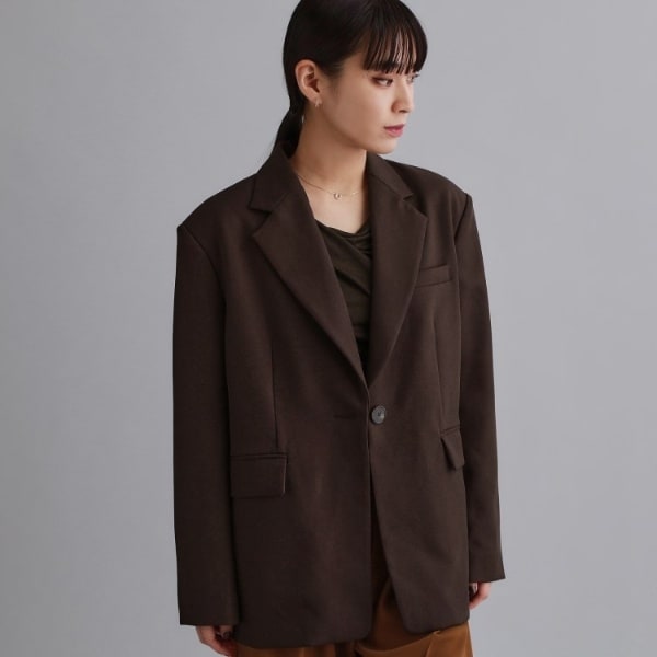 オペークドットクリップ（OPAQUE．CLIP）/【es】ビッグテーラードジャケット【UVケア洗濯機OK】