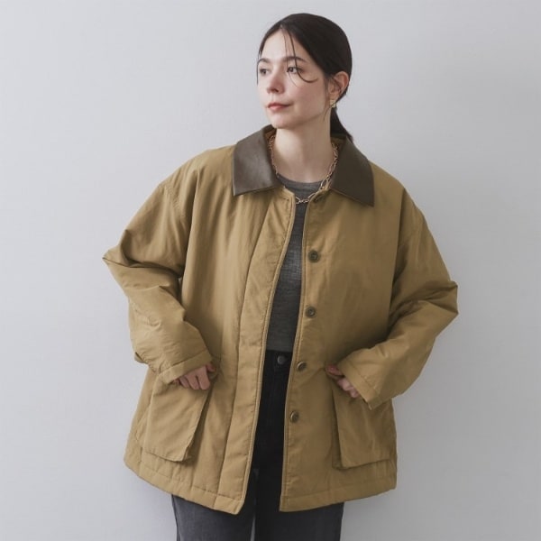 オペークドットクリップ（OPAQUE．CLIP）/《CLASSY掲載》ステンカラー中綿コート【洗濯機OK】