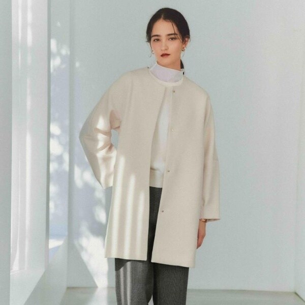 オペークドットクリップ（OPAQUE．CLIP）/フォルムスリーブミドルコート【洗濯機OK】