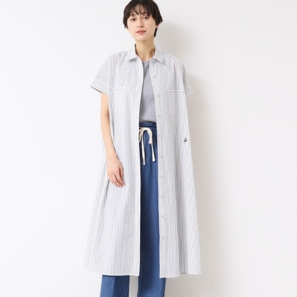 デッサン（Dessin）/【洗える】オリジナルストライプ柄シャツワンピース（S〜L）